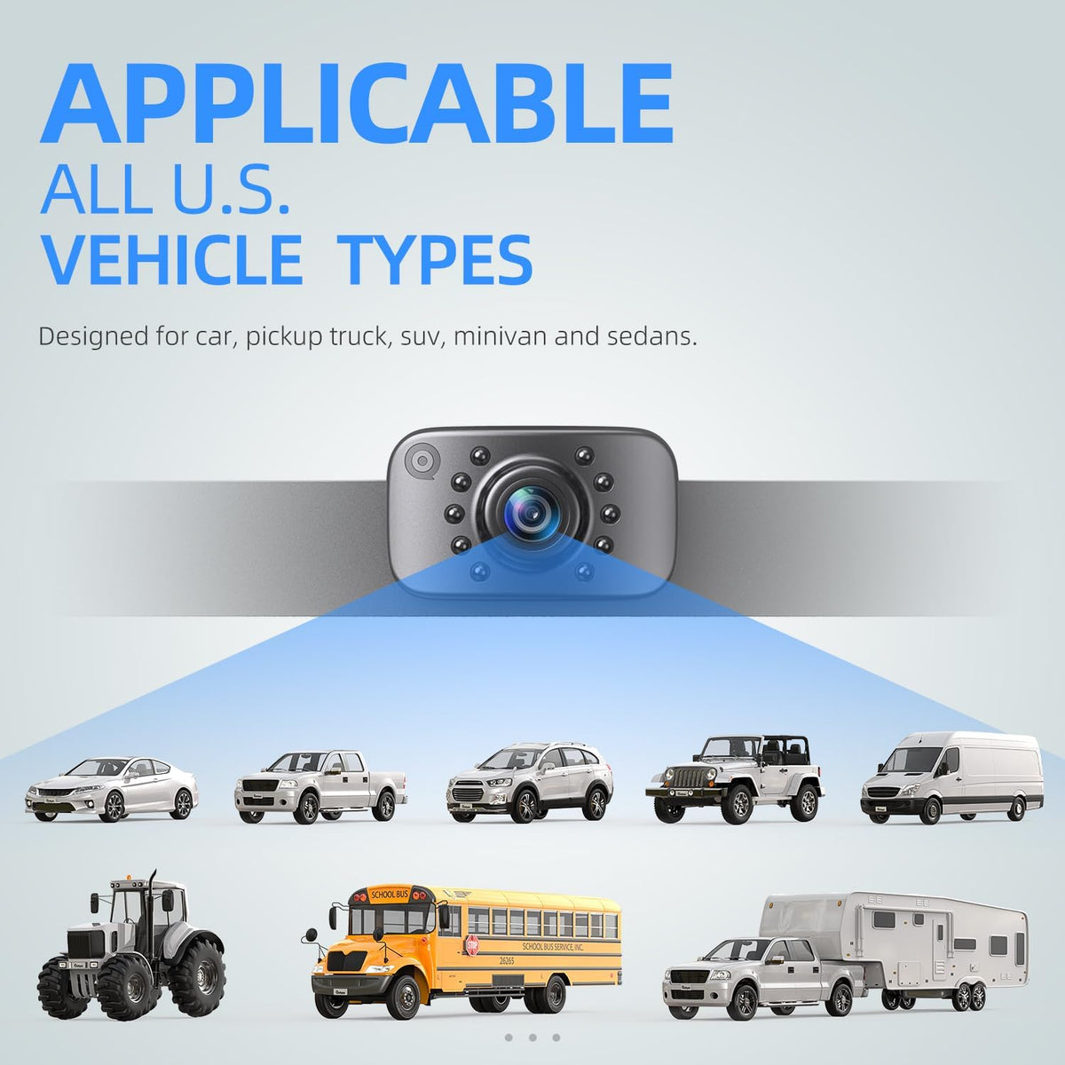 eRapta ERT01 HD Backup Camera Rear View License Plate Reverse Camera U